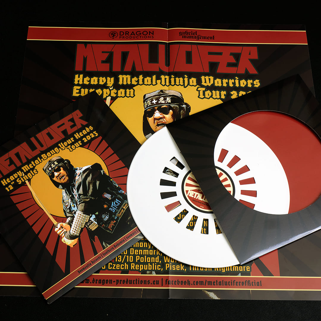 METALUCIFER Heavy Metal Bang Your Heads 12" cut-out vinyl maxi single ...